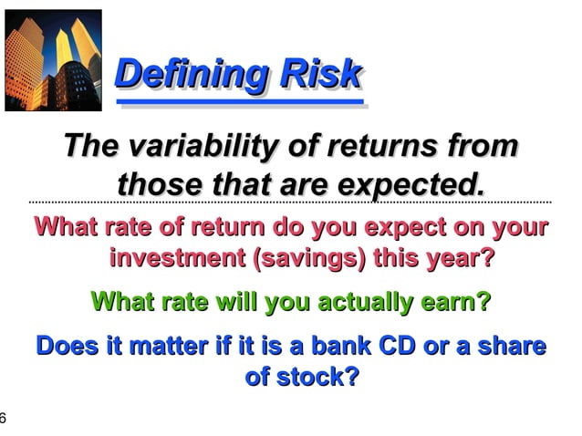 Chapter 5 Risk and Return from Fundamental of financial Management | PPT