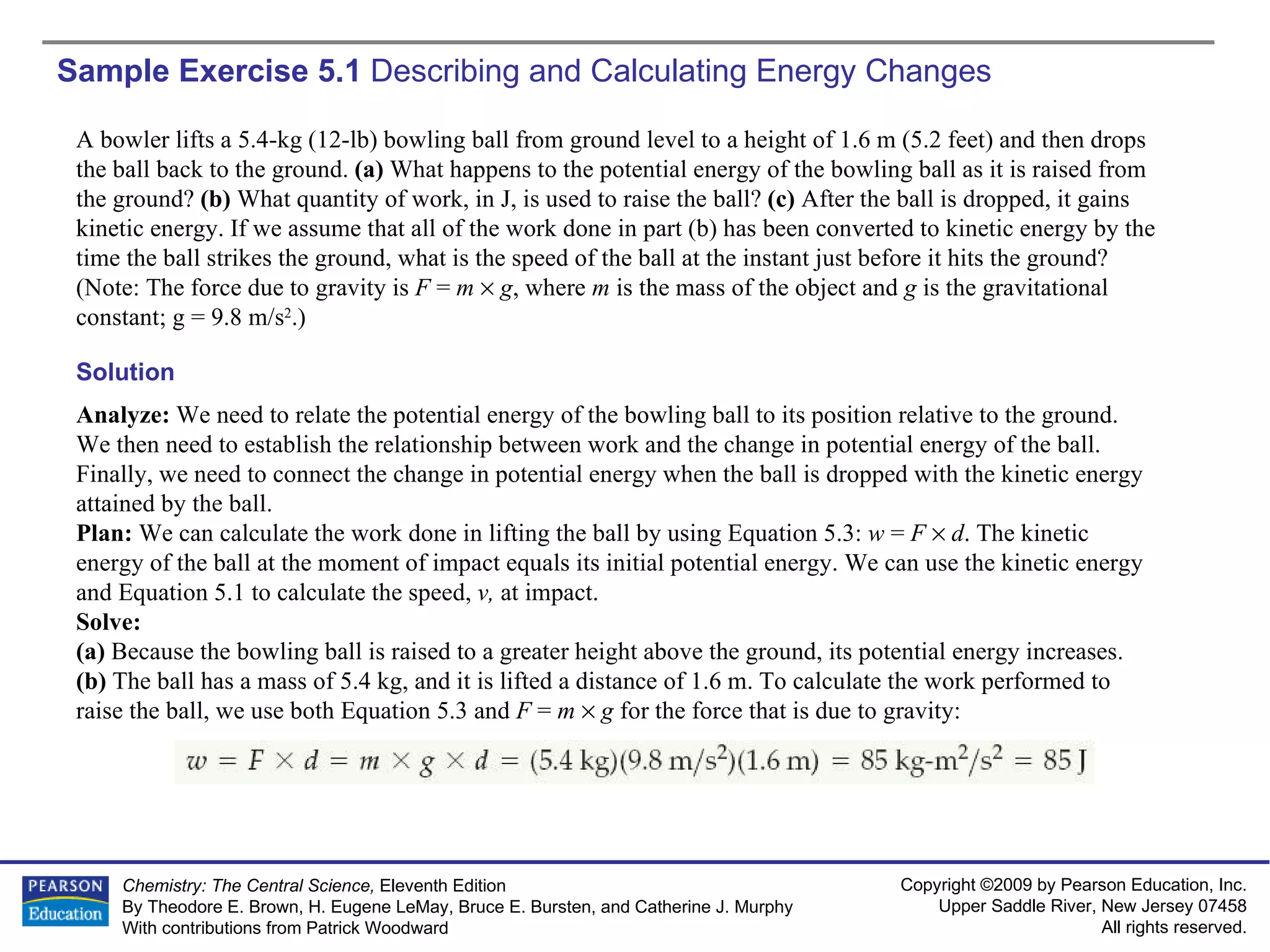 AP Chemistry Chapter 5 Sample Exercise | PPT