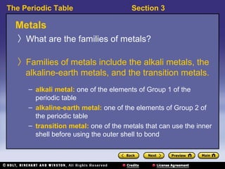 Families of Elements | PPT