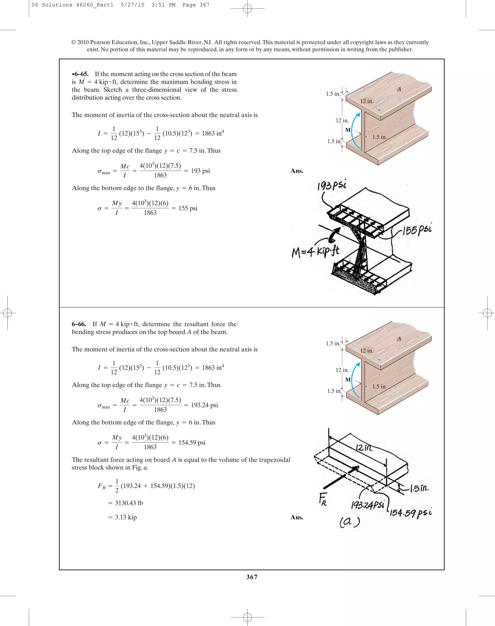 Ch06 07 pure bending & transverse shear | PDF