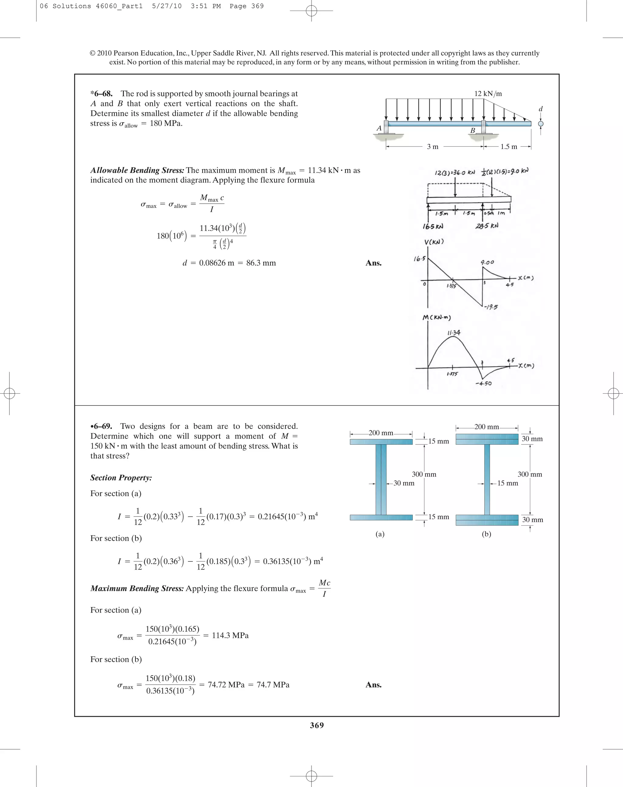 Ch06 07 pure bending & transverse shear | PDF