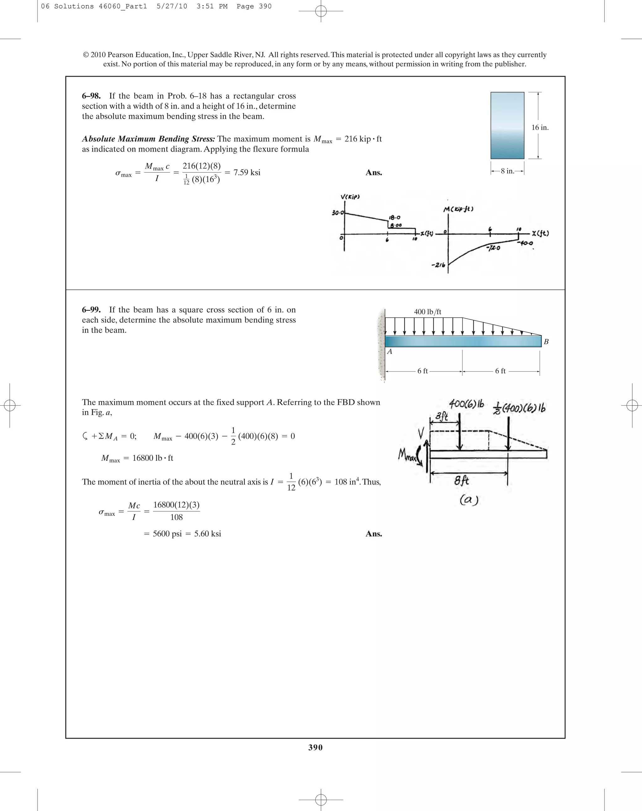 Ch06 07 pure bending & transverse shear | PDF