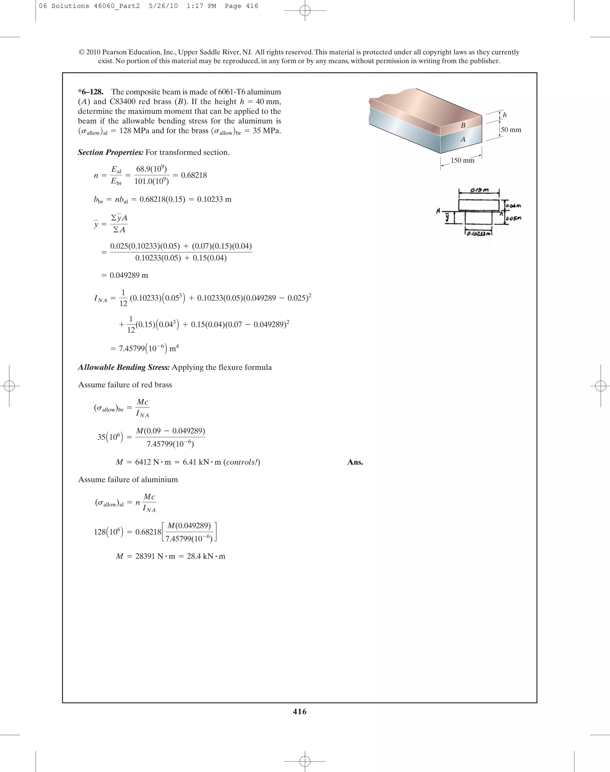 Ch06 07 pure bending & transverse shear | PDF