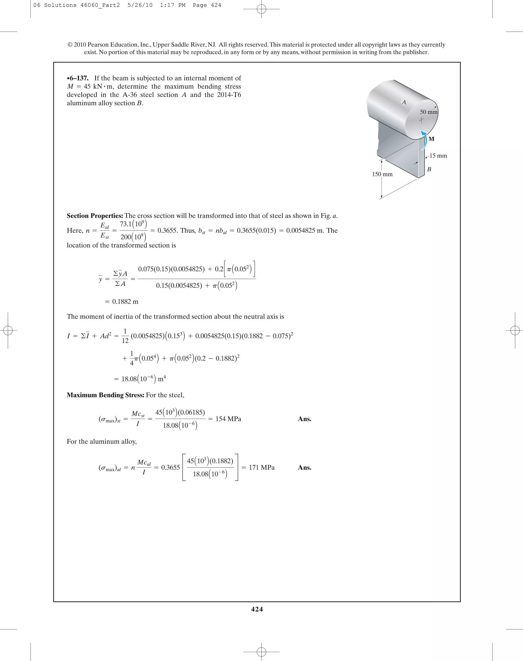 Ch06 07 pure bending & transverse shear | PDF