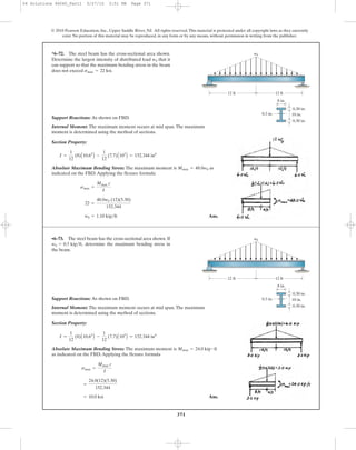 Ch06 07 pure bending transverse shear | PDF