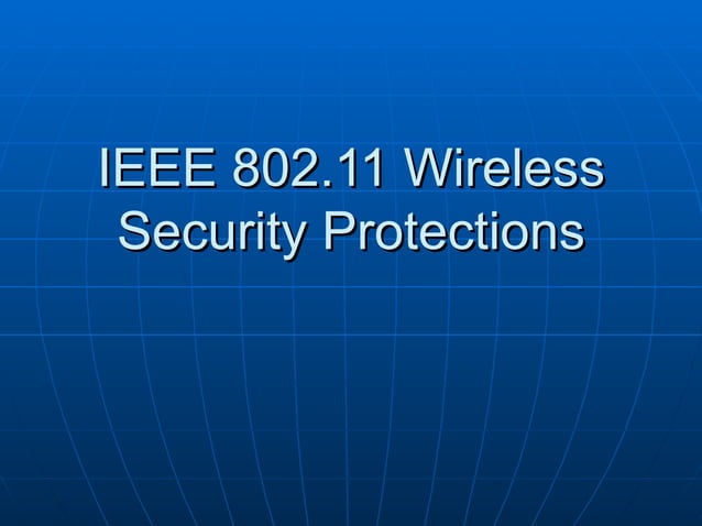 Ch06 Wireless Network Security | PPT