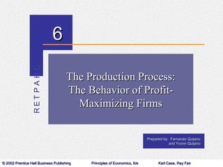 The Production Process: The Behavior of Profit Maximizing Firms | PPT