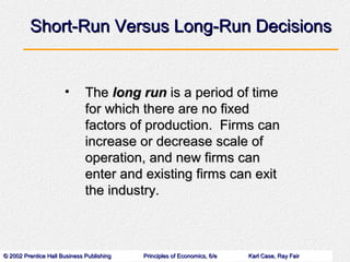 The Production Process: The Behavior of Profit Maximizing Firms | PPT
