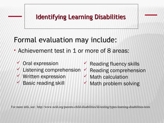 Chapter 6: Learning Disabilities | PPT