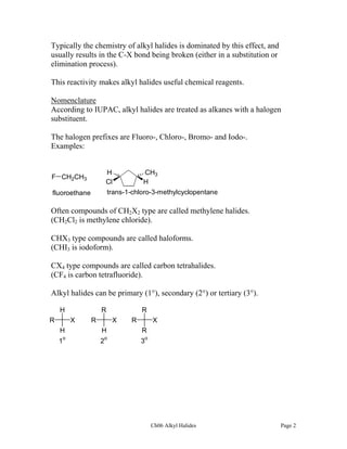 Ch06. alkyl halides | PDF