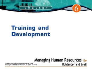 Chapter 06 Training and Development | PPT