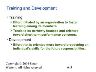 Chapter 06 Training and Development | PPT