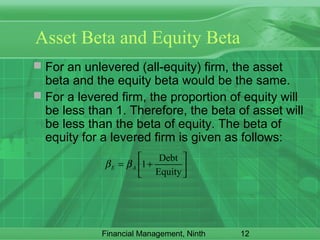 Beta Estimation and The Cost of Equity | PPT