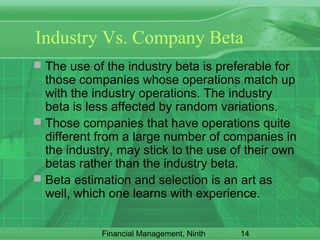 Beta Estimation and The Cost of Equity | PPT