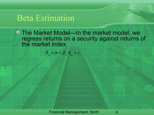 Beta Estimation and The Cost of Equity | PPT