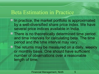 Beta Estimation and The Cost of Equity | PPT