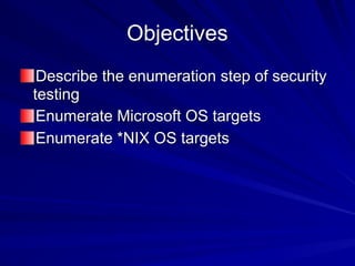 Ch 6: Enumeration | PDF | Operating Systems | Computer Software and Applications
