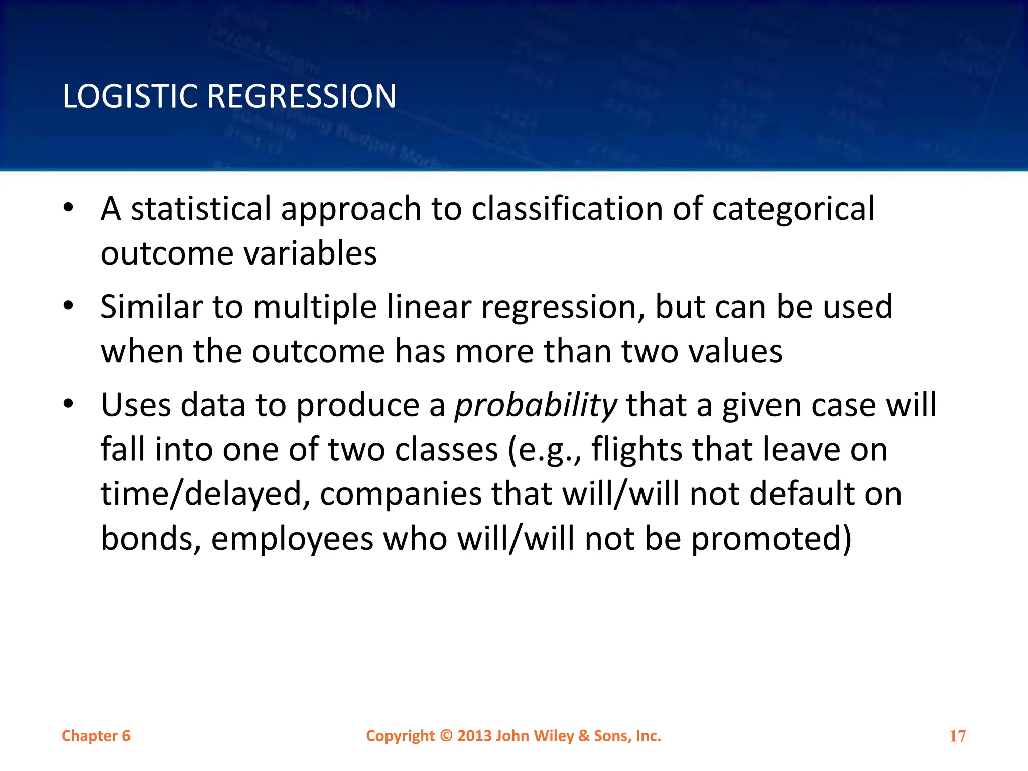 Chapter 6- Classification and Prediction Methods | PPT