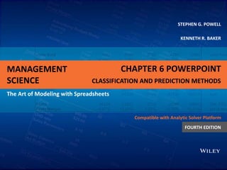 Chapter 6- Classification and Prediction Methods | PPT