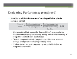 Measuring and Evaluating the Performance of Banks and Their Principal ...