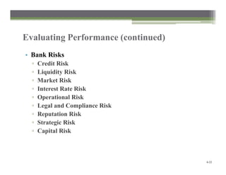 Measuring and Evaluating the Performance of Banks and Their Principal ...