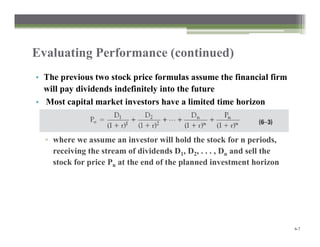 Measuring and Evaluating the Performance of Banks and Their Principal ...