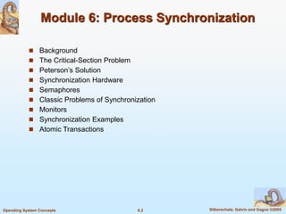 Process synchronisation. Chapter ....... | PPT