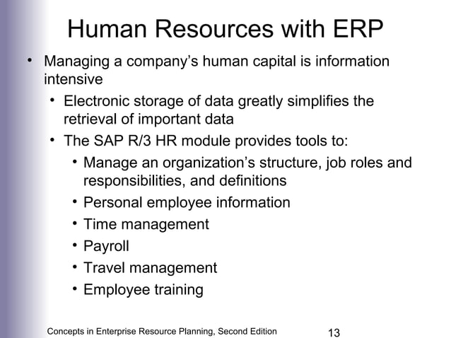 Chapter 6: Human Resources Processes with ERP | PPT | Resume Writing ...