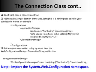 Ch06 ado.net fundamentals | PPTX