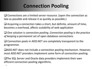 Ch06 ado.net fundamentals | PPTX