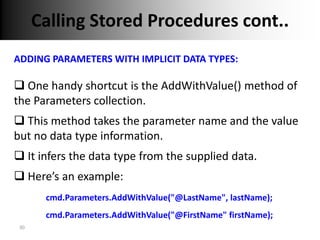 Ch06 ado.net fundamentals | PPTX
