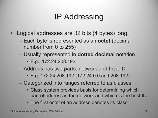 Chapter 6 - Networking | PPTX