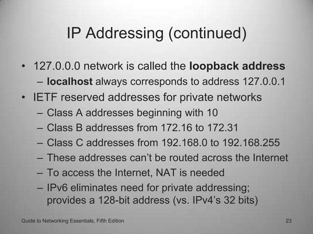 Chapter 6 - Networking | PPTX