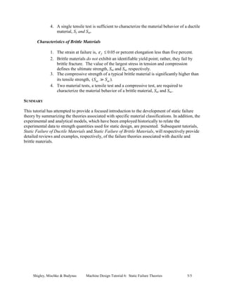 Ch06 introduction to_static_failure_theories | PDF | Physics | Science