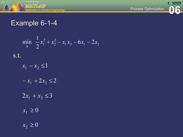 Ch 06 MATLAB Applications in Chemical Engineering_陳奇中教授教學投影片 | PPT