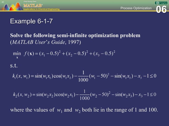 Ch 06 MATLAB Applications in Chemical Engineering_陳奇中教授教學投影片 | PPT