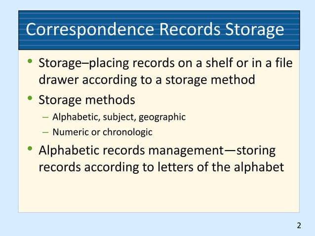 Ch06 records management | PPT