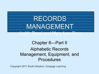 Ch06 records management slide show part 2 with notes | PPTX