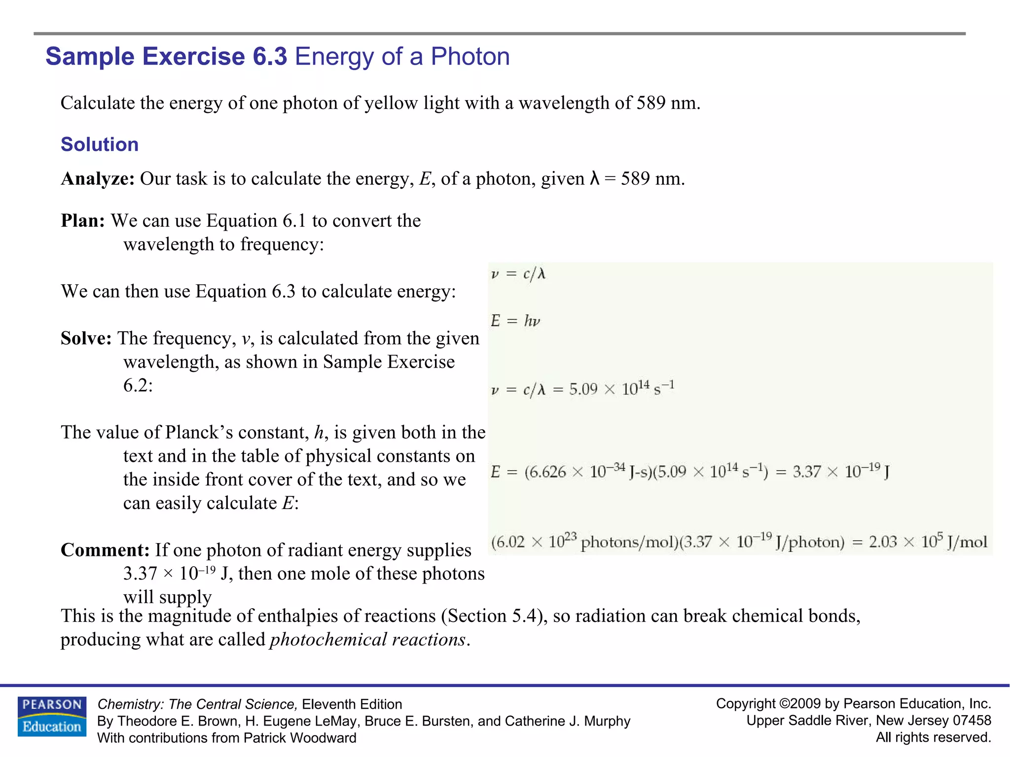 AP Chemistry Chapter 6 Sample Exercise | PPT