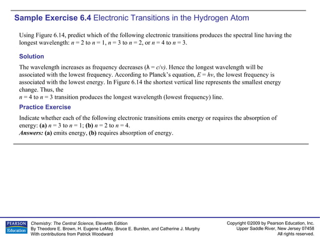 AP Chemistry Chapter 6 Sample Exercise | PPT