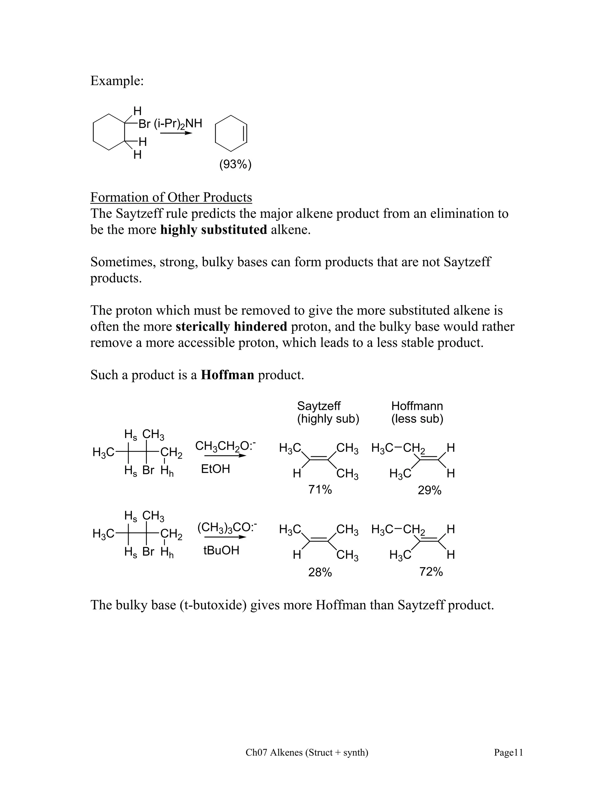 Ch07. structure and syntesys alkenes | PDF | Chemistry | Science