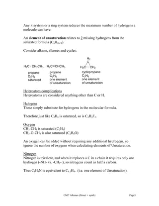 Ch07. structure and syntesys alkenes | PDF | Chemistry | Science