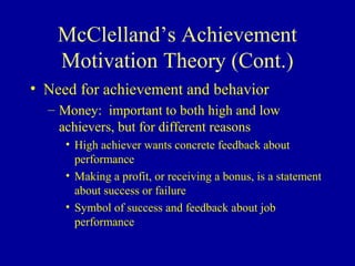 mcclelland theory of motivation | PPT