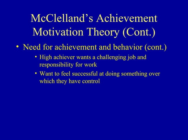 mcclelland theory of motivation | PPT