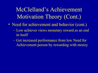 mcclelland theory of motivation | PPT