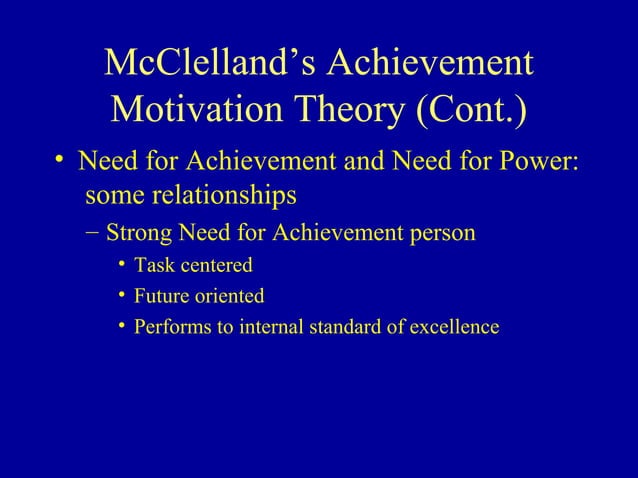 mcclelland theory of motivation | PPT