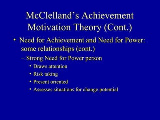 mcclelland theory of motivation | PPT