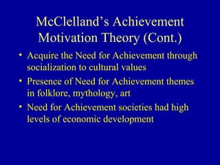 mcclelland theory of motivation | PPT