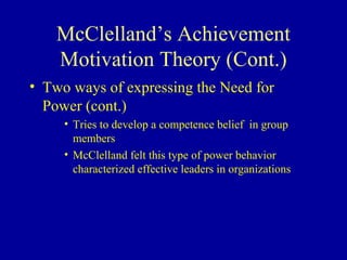 mcclelland theory of motivation | PPT