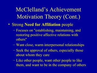 mcclelland theory of motivation | PPT